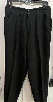 Pappagallo Black Wool pants Women Sz 12 Work Apparel Professional ...