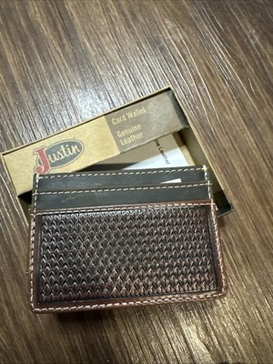 Brand New Genuine Leather Justin Boots Card Wallet with Money Clip | eBay