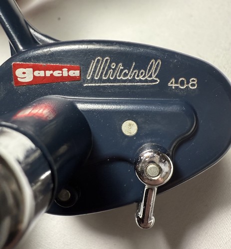 Vintage Blue Garcia Mitchell 408 High Speed Spinning Reel Made In France, Rare | eBay