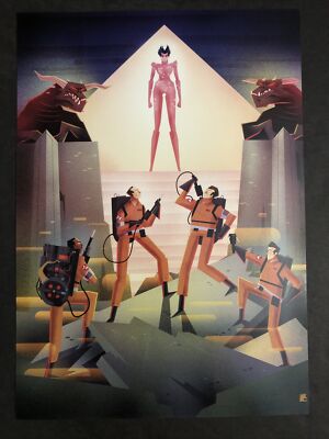 Gozer Vs The Ghostbusters Poster Print 9x12.75 Egon Peter Ray Winston ...