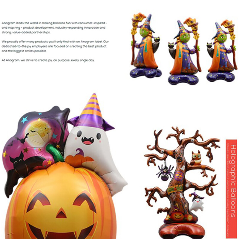 Giant Standing Halloween Pumpkin Witch Foil Balloons Witch Party ...