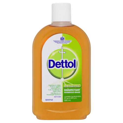 Dettol Antiseptic Liquid 500mL Cut Scratches & Insect Bites Household ...