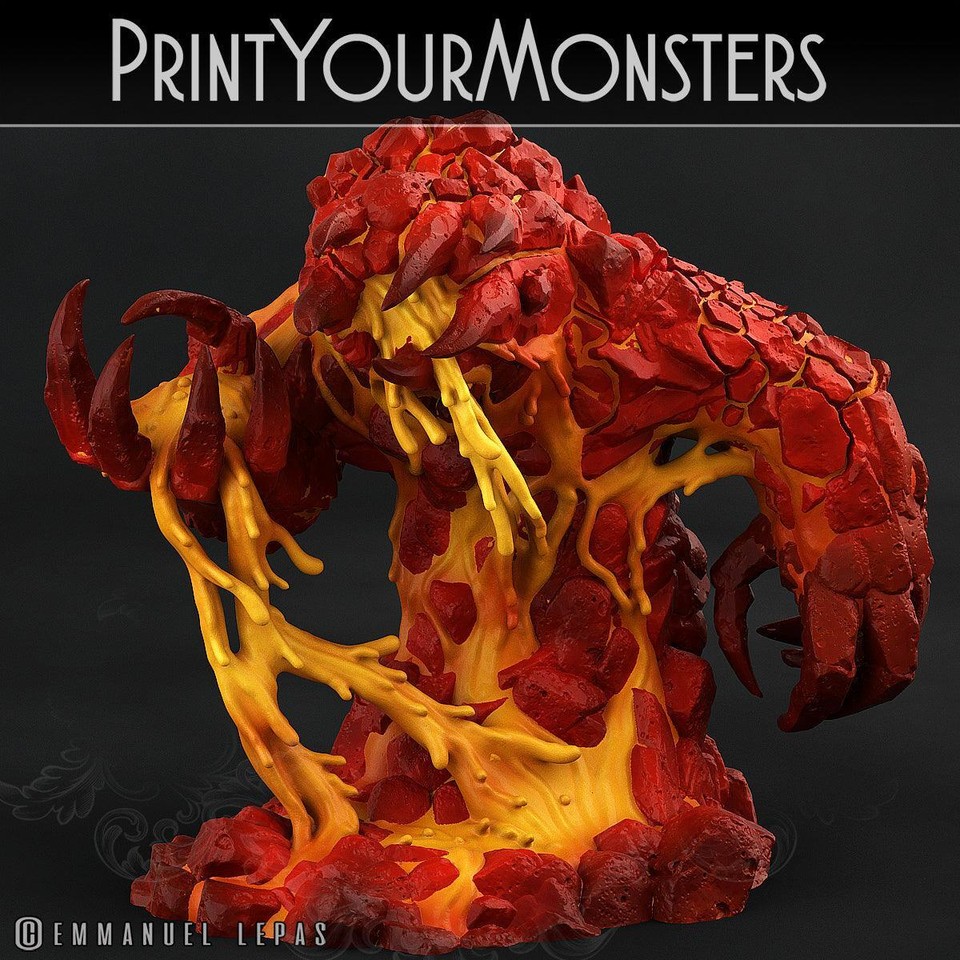 3D Printed Print Your Monsters Infernal Magma Set 28mm - 32mm D&D ...
