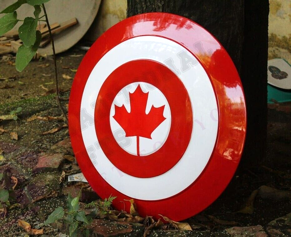 Captain Canada Metal Shield Replica Halloween Medieval Armor Cosplay ...
