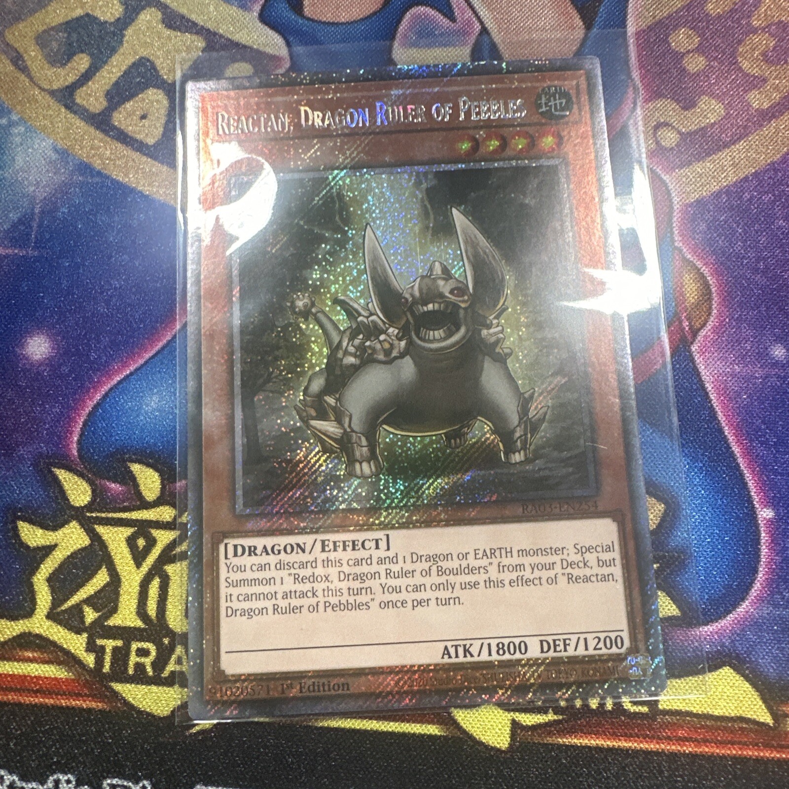 Reactan, Dragon Ruler of Pebbles (Platinum Secret Rare) RA03-EN254 ...