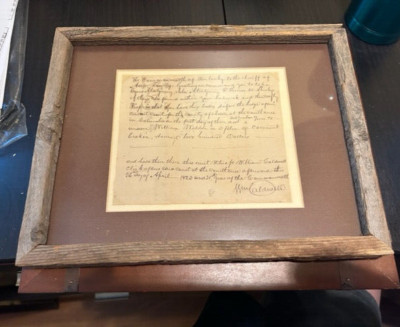 Very old (1823) Signed Kentucky Arrest Warrant Framed & matted antique ...