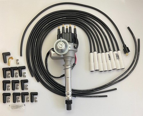 CHEVY 396 454 SMALL CAP HEI DISTRIBUTOR + 8.5mm UNIVERSAL WIRES CERAMIC ...