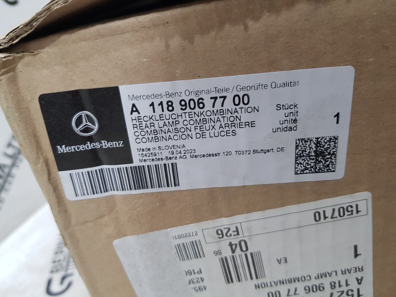 Genuine MERCEDES CLA W118 Rear Left LED Light A1189067700 Complete for ...