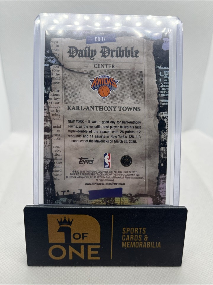 2025 Topps - Daily Dribble - Karl Anthony Towns - Knicks | eBay