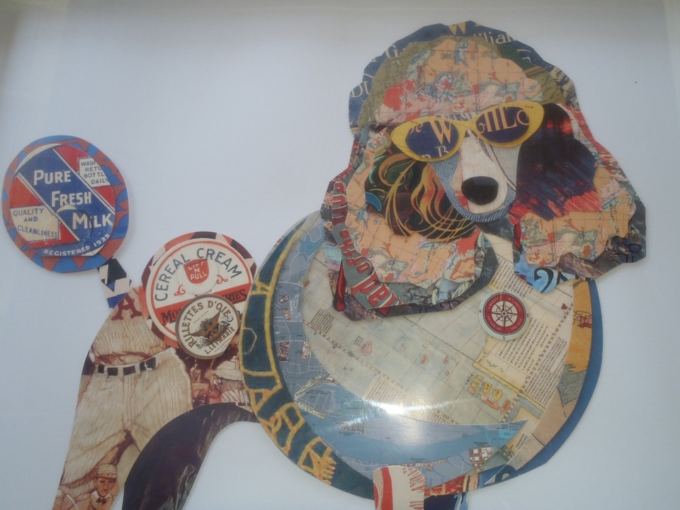 Poodle - Dimensional Art Collage Hand Signed By Alex Zeng 20x18" | eBay