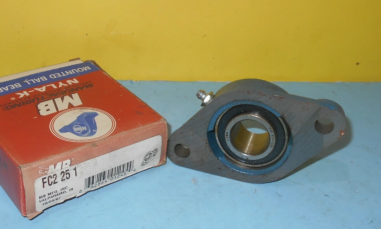 MB FC2251 Nyla-K Mounted Flange Bearing 2 Bolt FC225-1 1" bore New ...