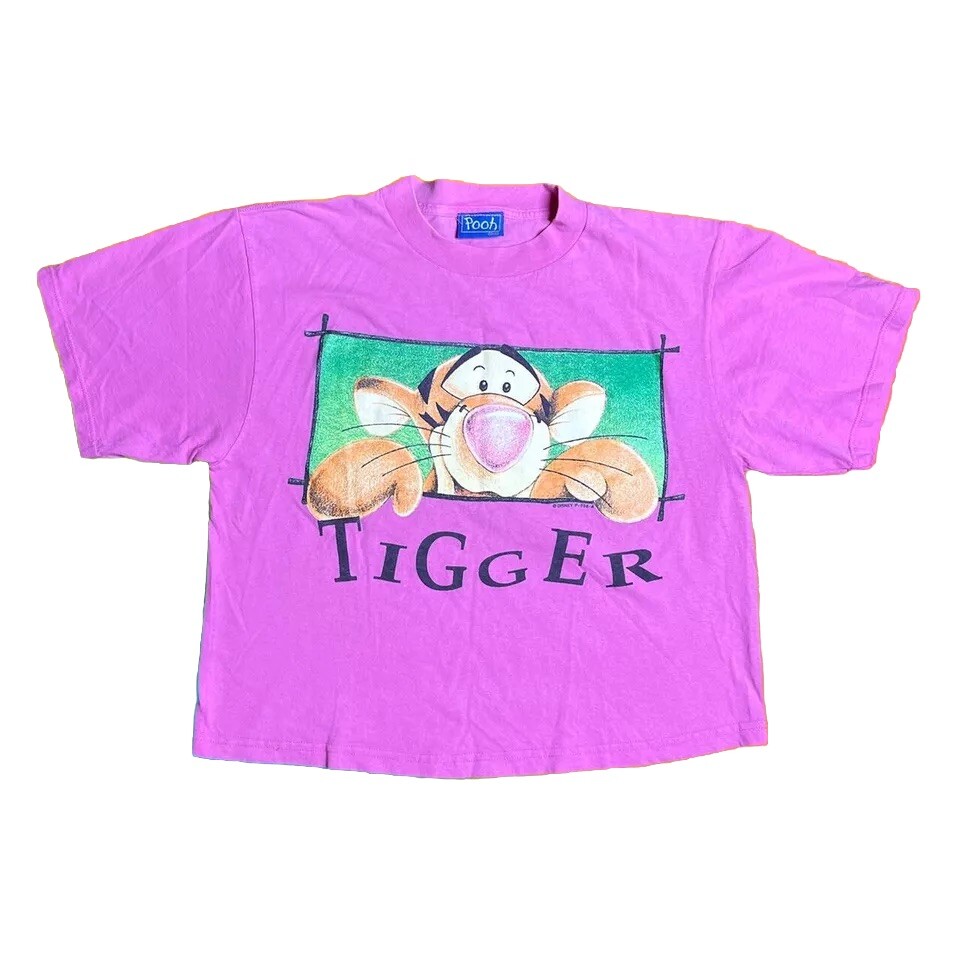 90s Vintage Disney Winnie the Pooh Tigger Pink Graphi… - Gem