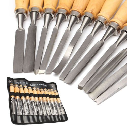 Professional Wood Carving Hand Chisel Set Woodworking Lathe Gouges ...