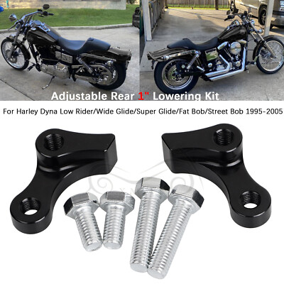 1 Inch Black Lowering Slam Drop Rear Kit For Harley Dyna Wide Glide ...