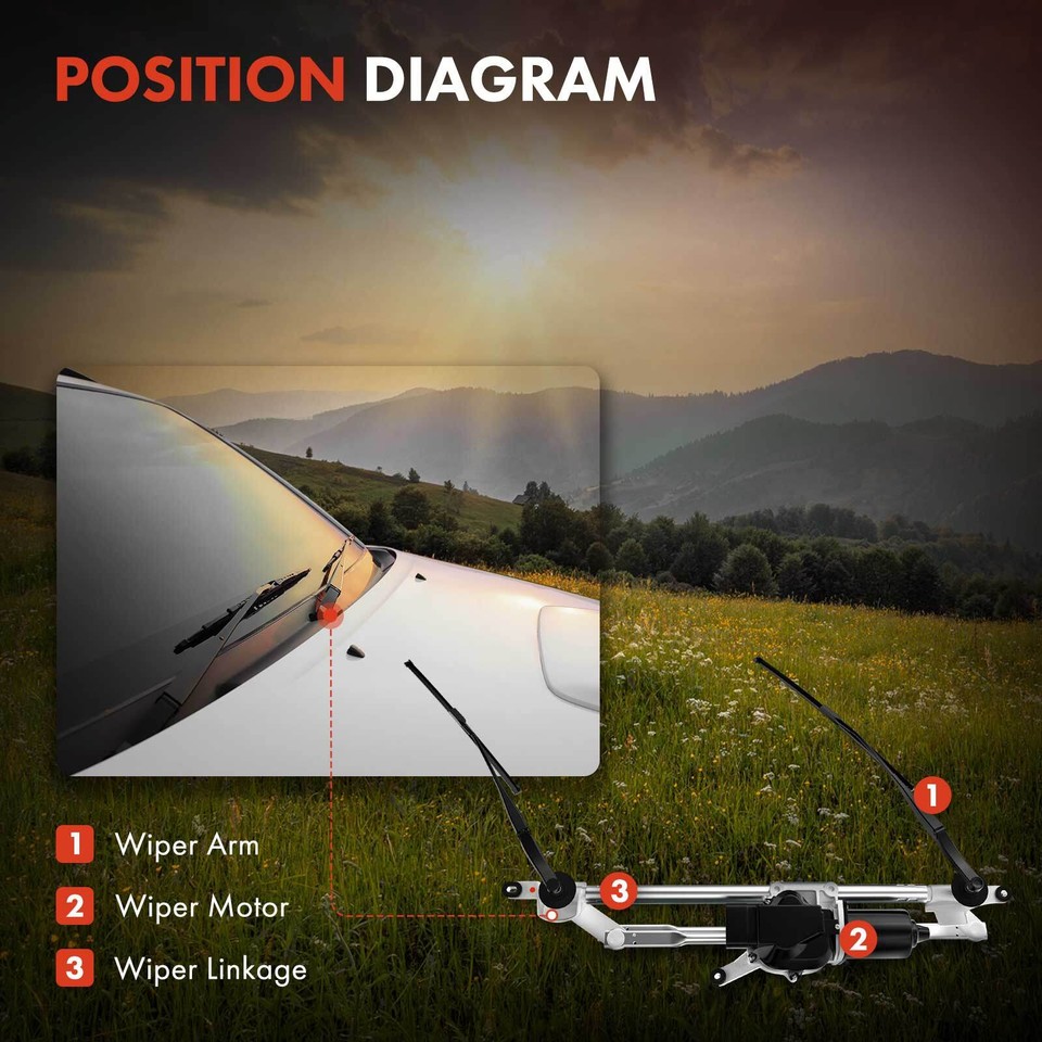 Front Wiper Linkage & Motor Assembly for Ford Expedition Lincoln ...