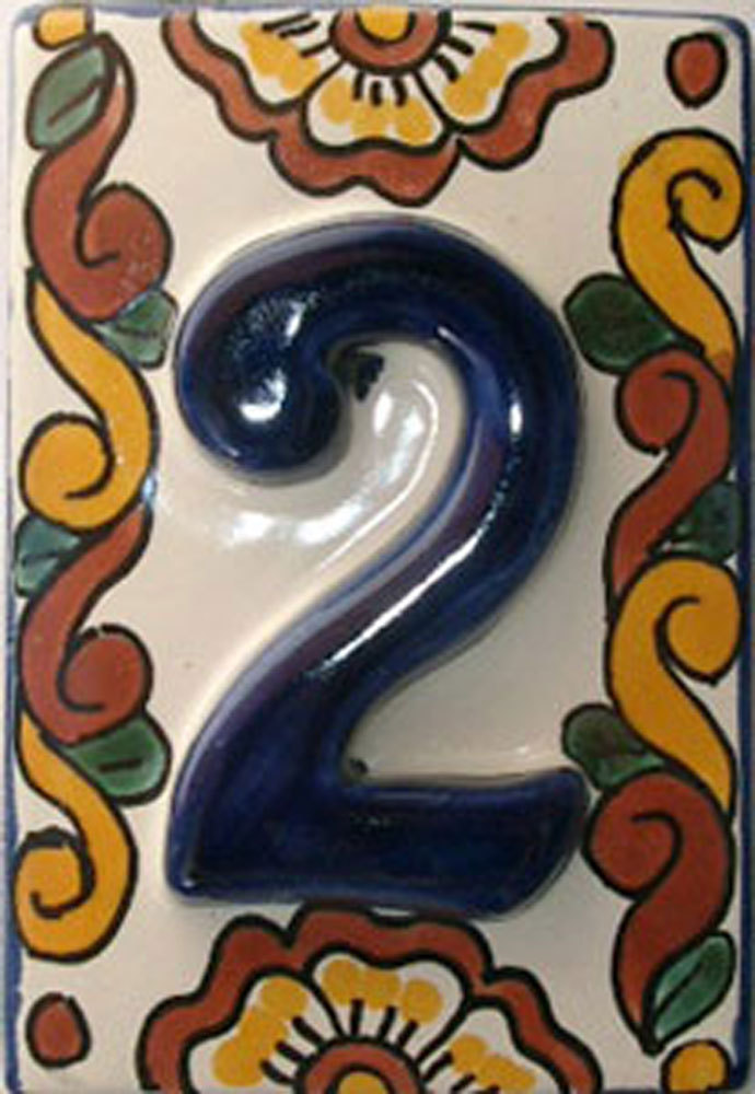Mexican Ceramic House Numbers