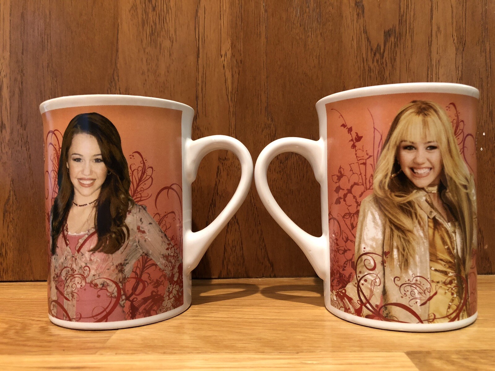 Set Of 2 Disney Miley Cyrus Hannah Montana Secret Star 2008 Mug Coffee ...
