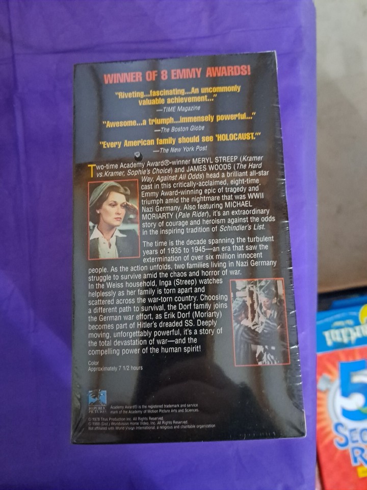 HOLOCAUST The Story of Man’s Inhumanity to Man VHS 1988 3 Tape Set ...