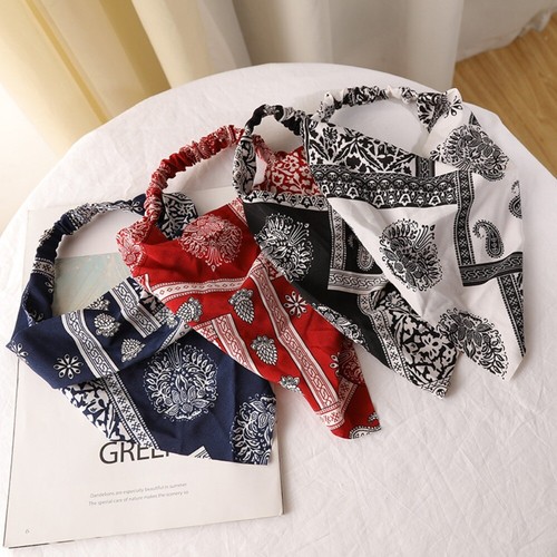 Triangle Women Turban Floral Triangle Head Scarves Fashion Headband ...