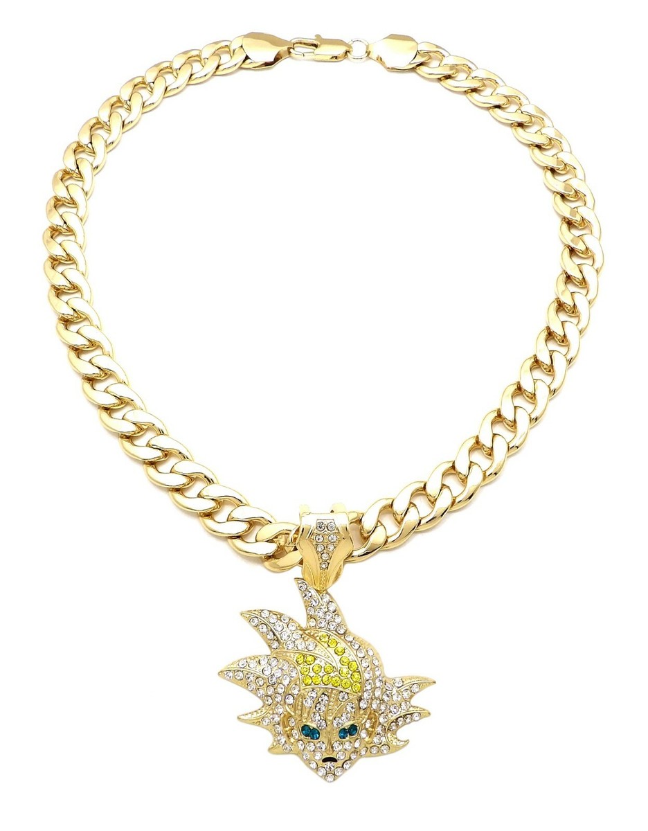 Goku Gold Chain Goku Gold Plated Dragon Ball Z Pendant | Custom