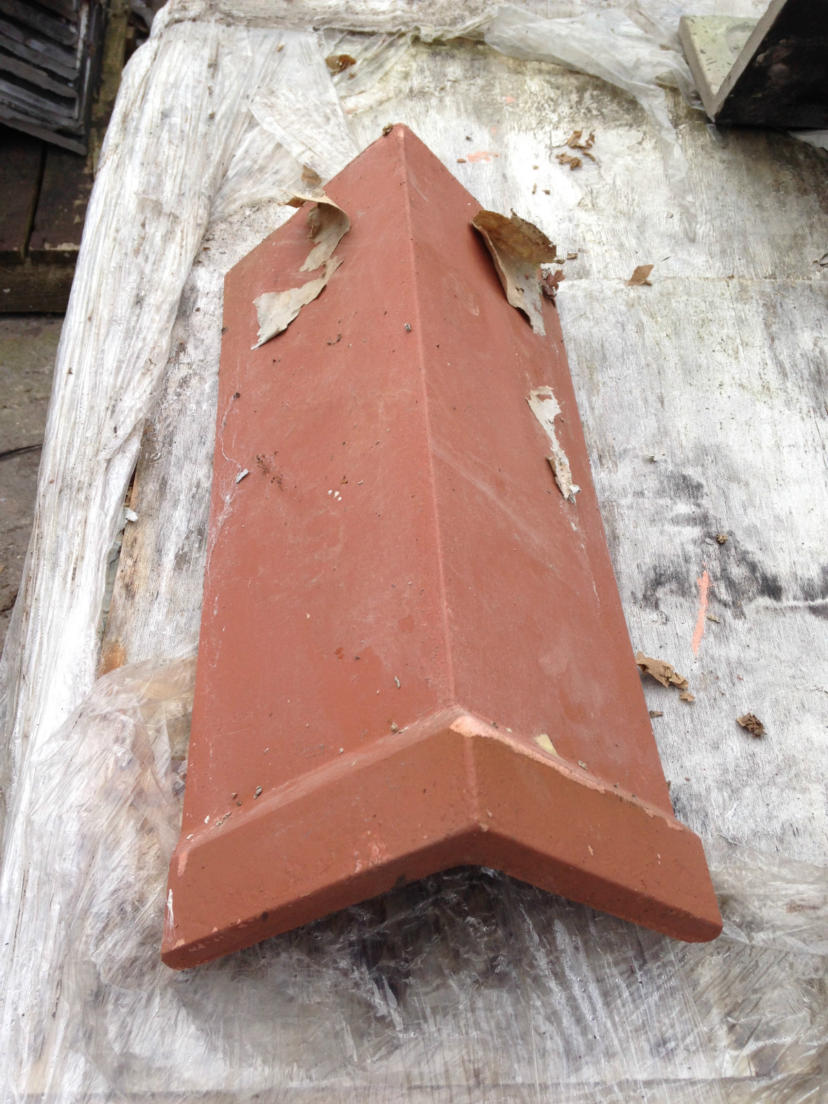 New GRC 450mm Angle Cap Ridge Roof Tiles (RED) (90 Degrees) | eBay UK