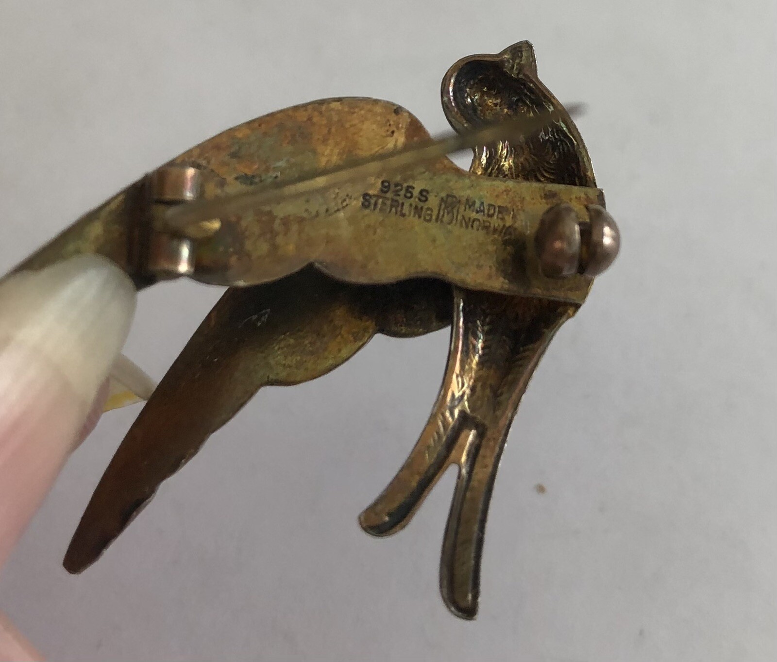 Vintage MAGNUS AASE Norway Sterling Blue Enamel Bluebird Pin | eBay