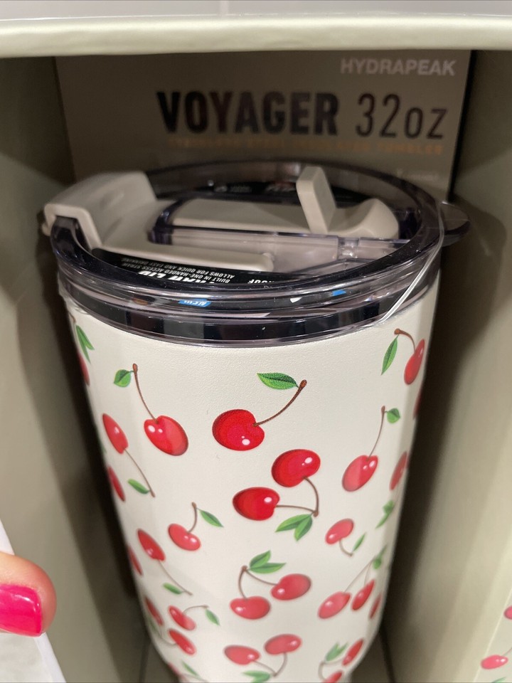 Hydrapeak Artisan Collection Voyager 32oz. Tumbler Cup Latte Cherries ...