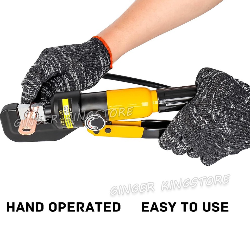 Hydraulic Terminal Crimper Cable Wire Force Crimping Tool Kit 9/11 Die ...