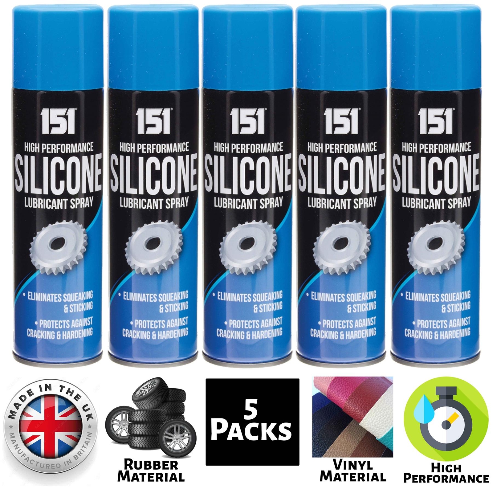 5X Silicone Lubricant Spray High Performance Eliminates Squeaking ...