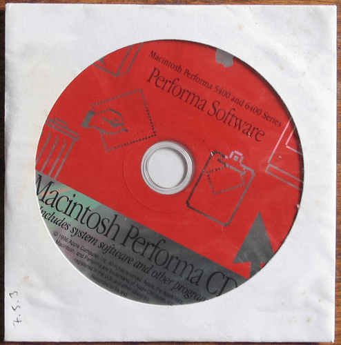 Apple Performa 5400 6400 OS 7.5.3 CD Media B691-1254-A 1996 vintage ...
