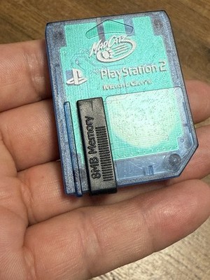 Madcatz Sony PS2 Magicgate 8MB Memory Card Clear BLUE Playstation 2 ...