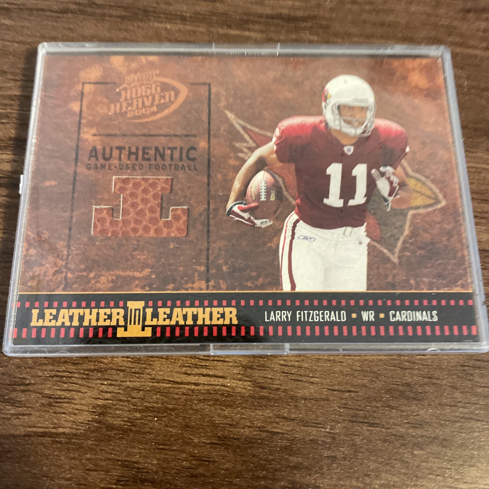 2004 Donruss Hog Heaven larry fitzgerald Rookie card Leather In Leather ...