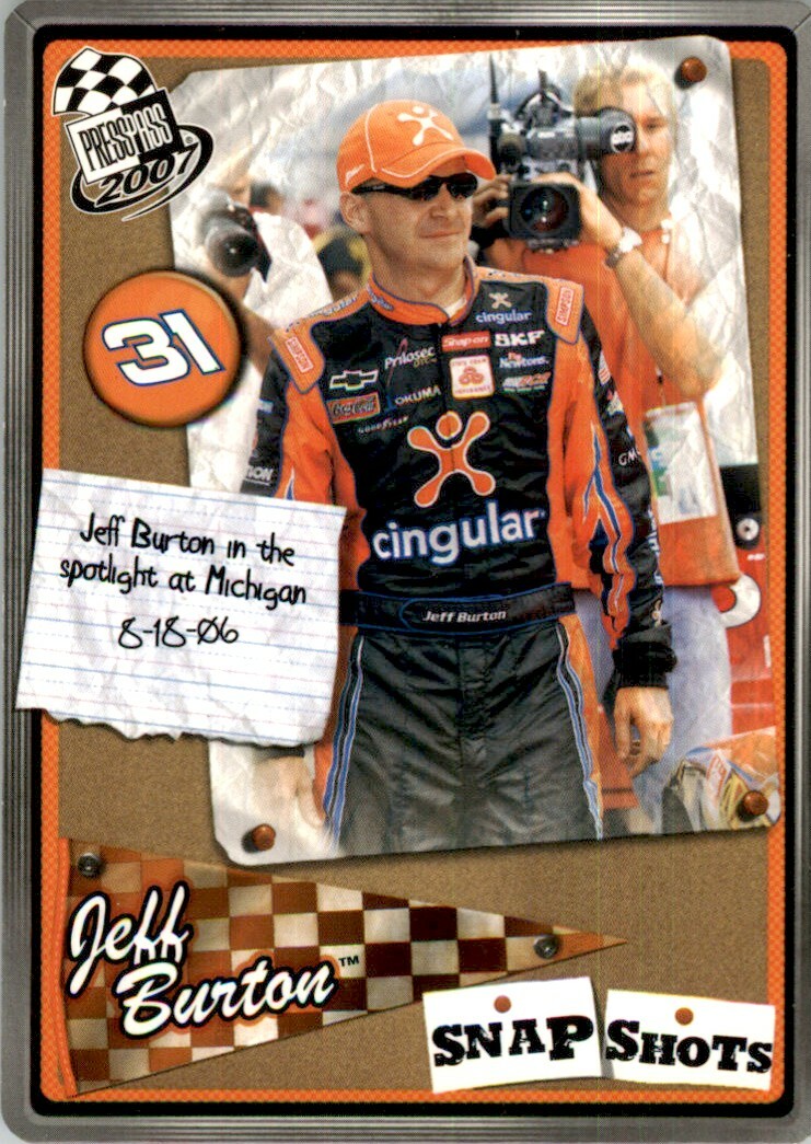 2007 Press Pass Snapshots Jeff Burton #SS3 NASCAR Racing | eBay