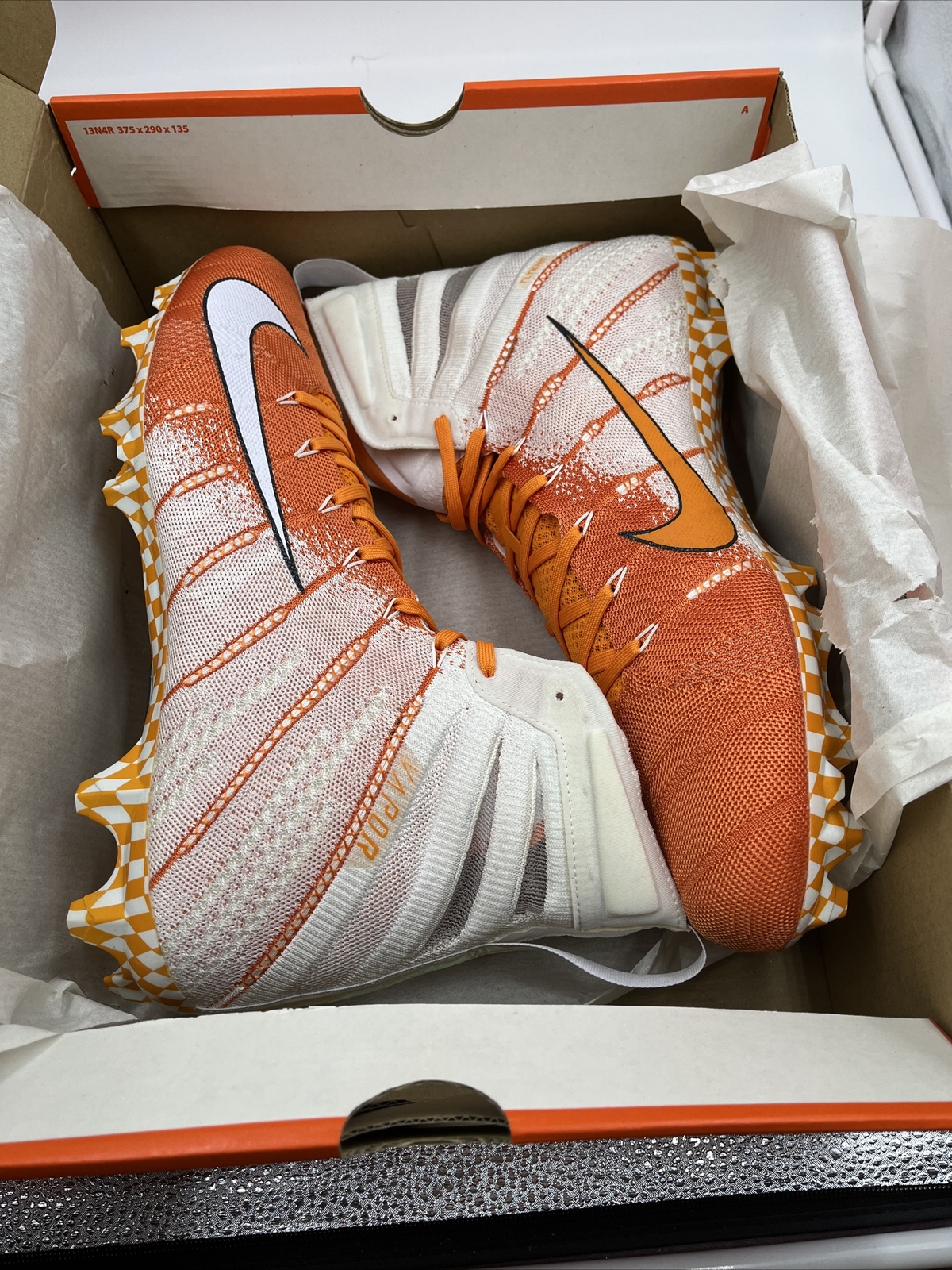 Nike Vapor Untouchable 3 Elite Football Cleats Orange/White Mens Size ...