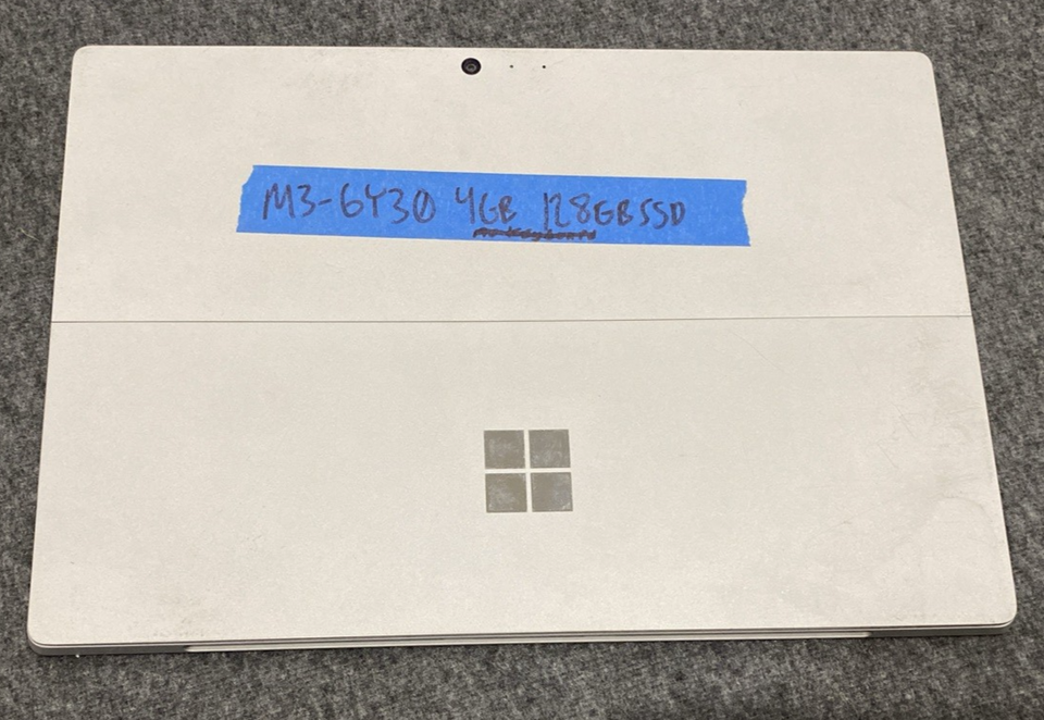 Microsoft Surface Pro 4 1724 M3-6Y30 @0.90GHz 4GB RAM 128 SSD NO ...