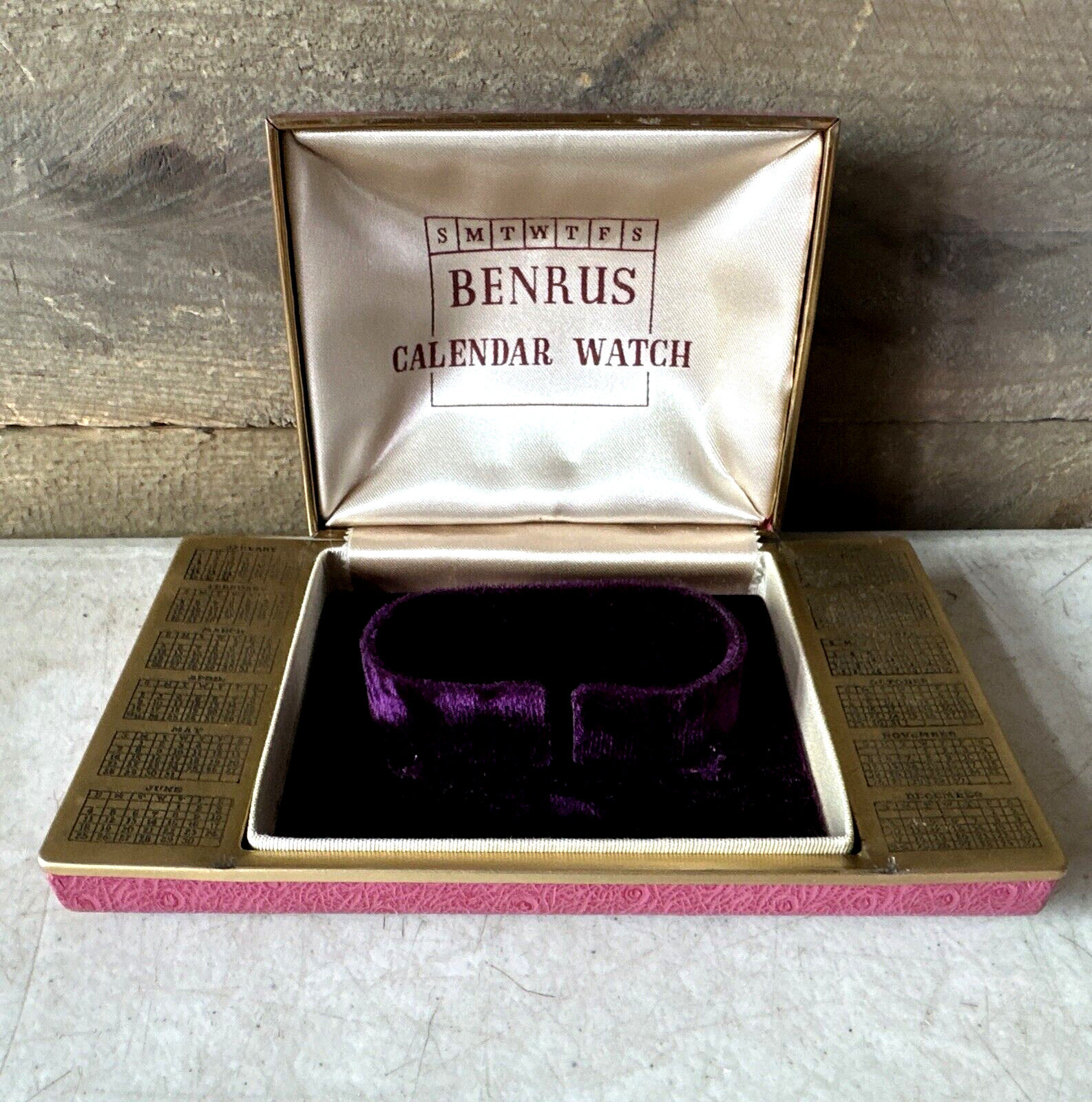 Vintage 1950’s Benrus Calendar Watch Case Only RARE! - Gem