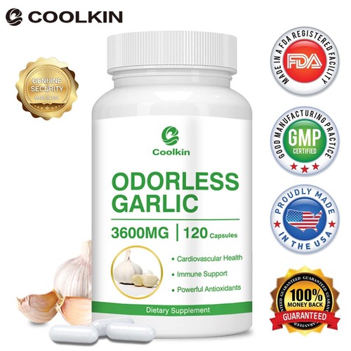 Odorless Garlic 3600mg - Heart Health, Antioxidant, Reduce Cholesterol ...