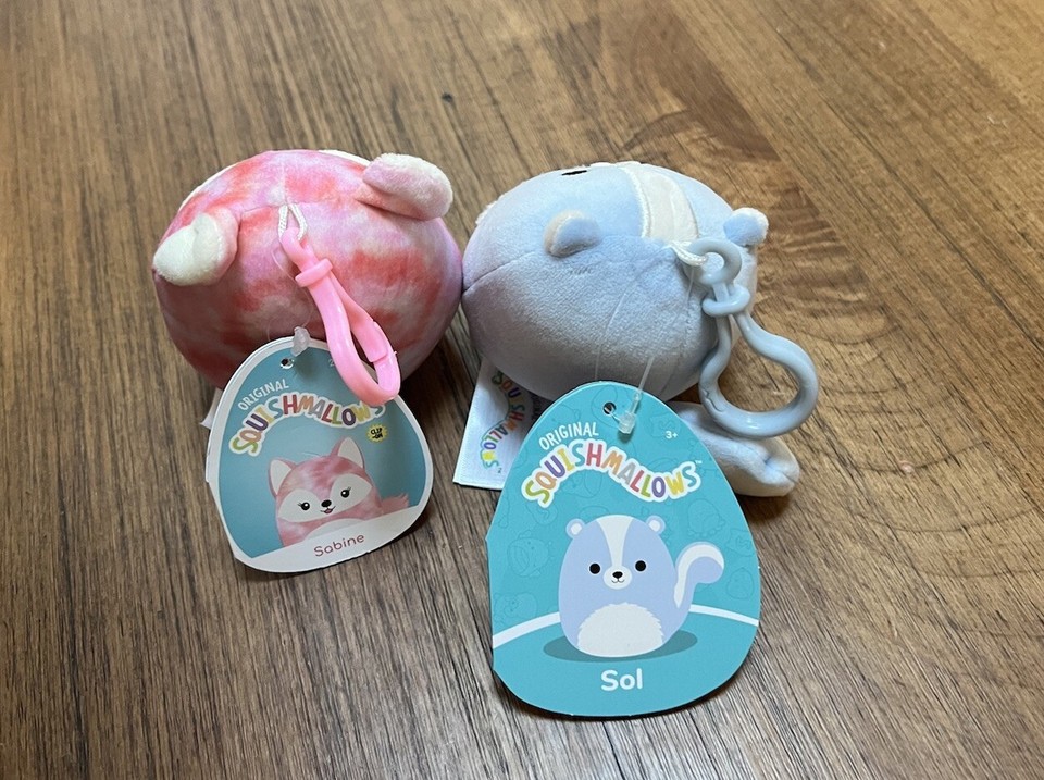 Squishmallows Sol Skunk Nwt New Bag Backpack Keychain Clip On Sabine ...