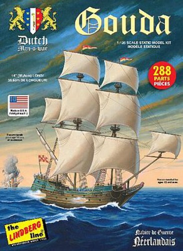 Lindberg Gouda Dutch Man of War Sailing Boat - Plastic Model Military ...