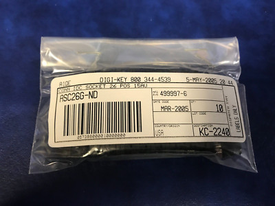 Digi-Key CONNECTOR IDC SOCKET 26 POSITION 15AU PN: 499997-6 QUANTITY OF ...