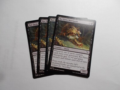 Rot Farm Mortipede x4 MTG MAKM Black Common Creature NM/M | eBay