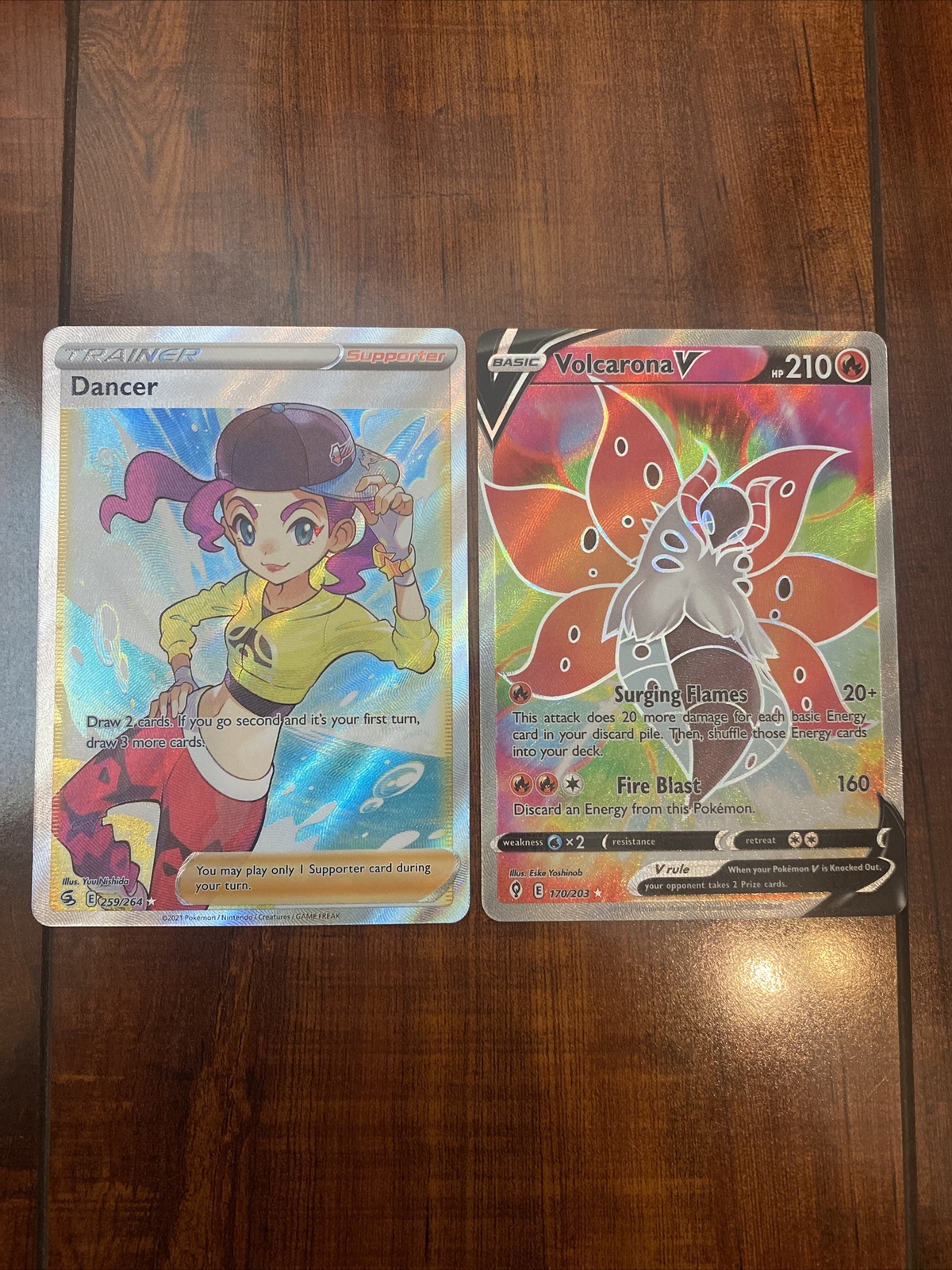 Pokemon Dancer Trainer 259/264 & Volcarona V Full Art Lot of 2 NM/M | eBay