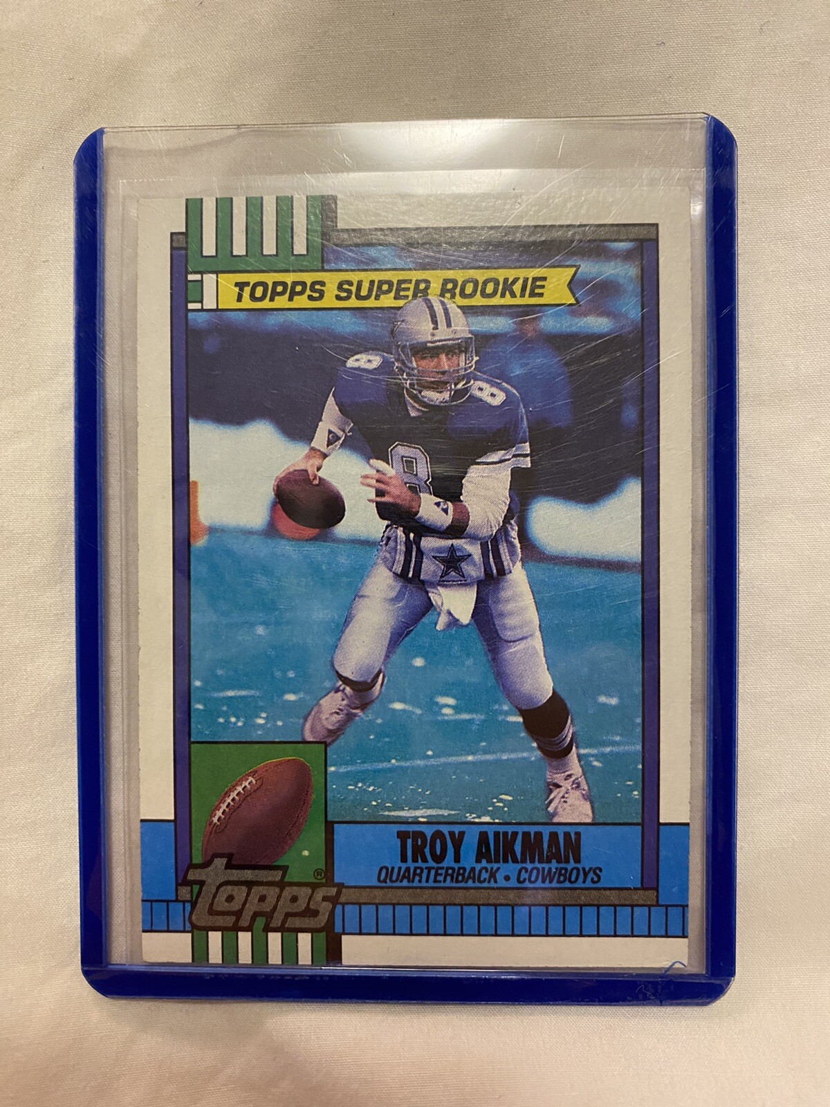 🏈TROY AIKMAN SUPER ROOKIE CARD 1990 Topps #482🏈Near Mint & Centered🏈 | eBay