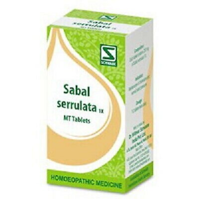 5 X Willmar Schwabe India Sabal Serrulata 1X Tablets (20g) HOMEOPATHIC ...