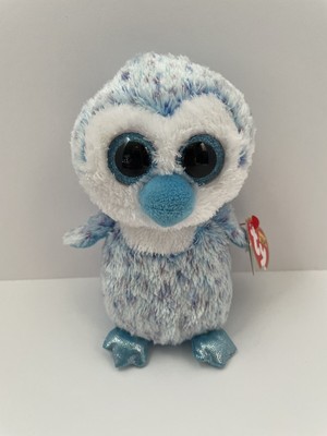 TY Beanie Boos - TONY the Blue Penguin Glitter Eyes 6” Plush Toy T67 | eBay