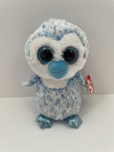 TY Beanie Boos - TONY the Blue Penguin Glitter Eyes 6” Plush Toy T67 | eBay