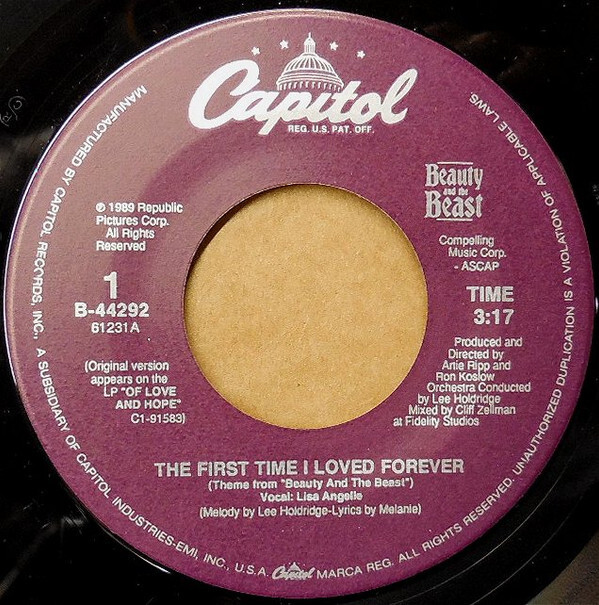 Lisa Angelle - The First Time I Loved Forever 1989 7", Single Capitol ...