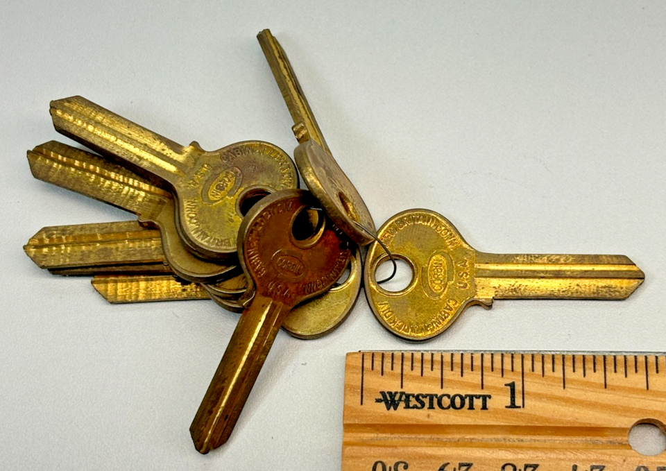 Vintage NOS Corbin Key Blank Lot #8 - 9 pieces same unmarked - Cabinet ...