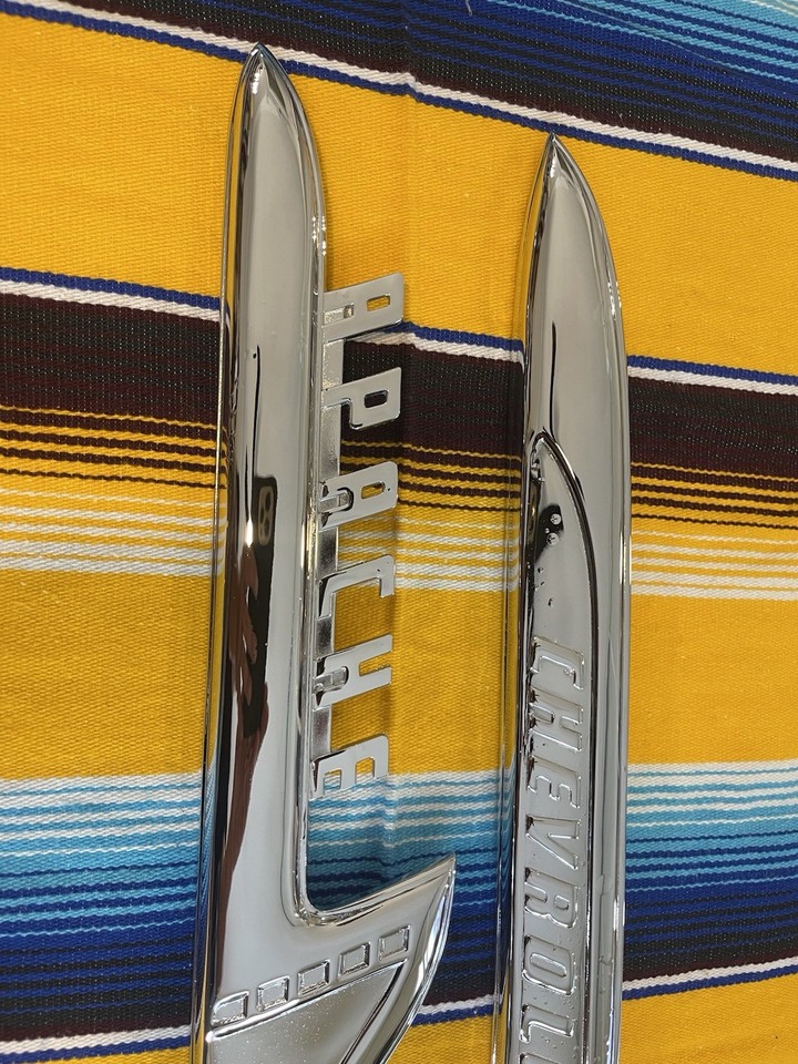 1958 Chevrolet Truck 3100 Apache & Cameo Fender Emblems Left & Right | eBay