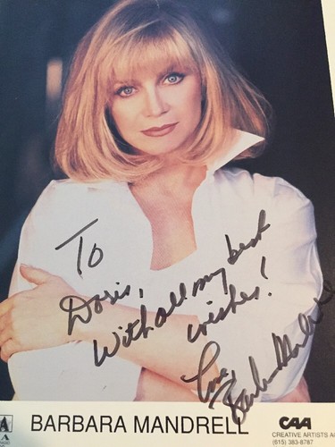 Barbara Mandrell 8x10 SIGNED PHOTO Autograph GA COA To Doris | eBay